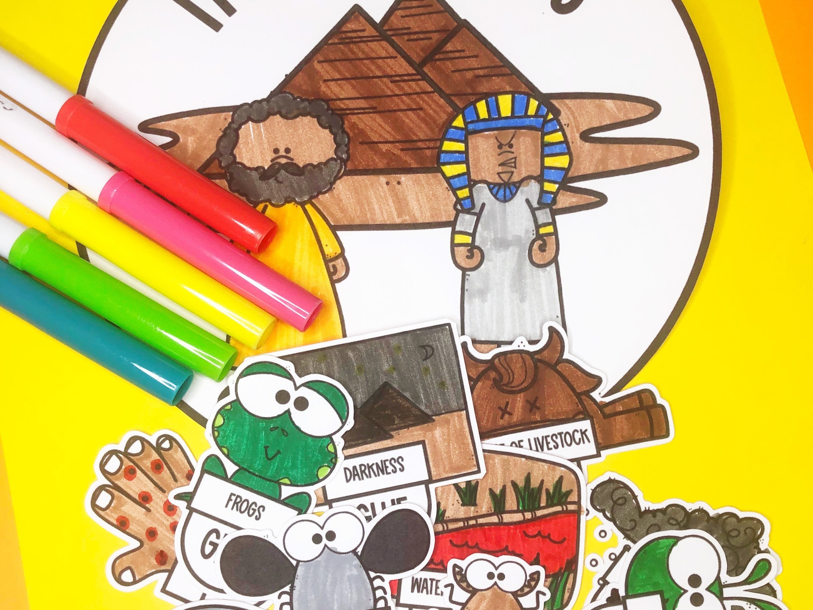 10 Plagues of Egypt Craft: Bible Story Printable (digital Download) - Etsy