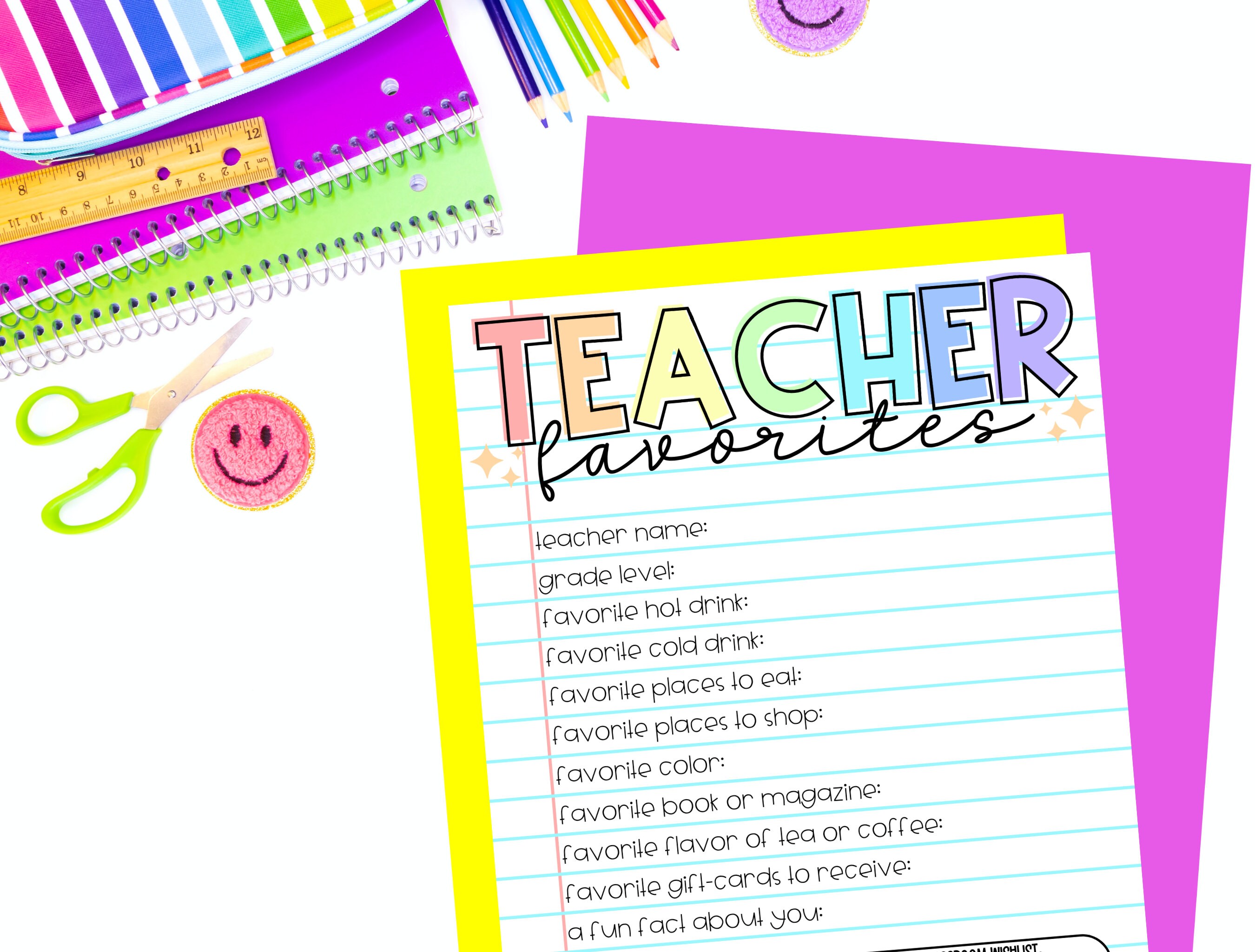 Teacher Appreciation Printable Teacher Appreciation Week Gift Thank You ...