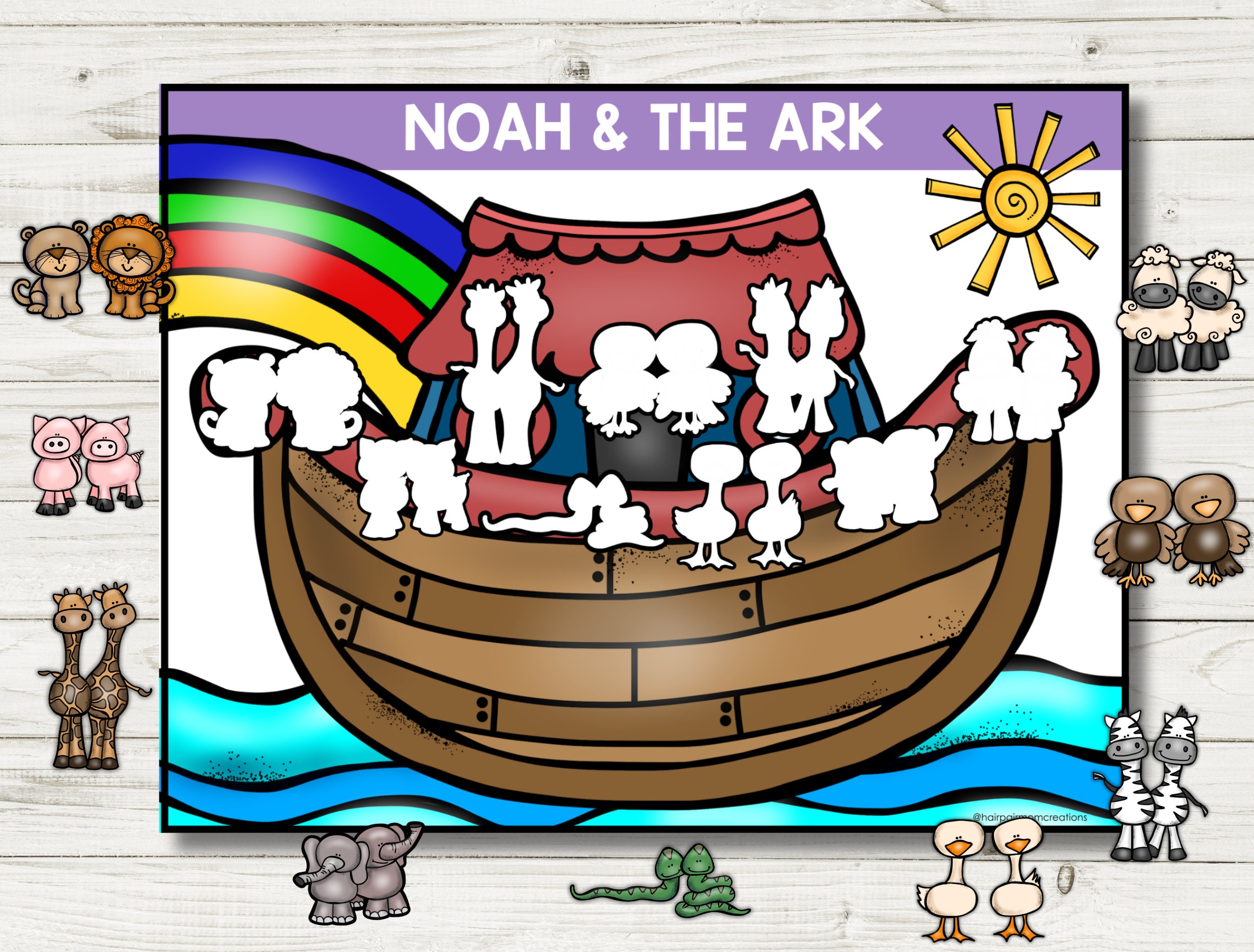Noah's Ark, Bible Activity, Homeschool Printable, Sunday School, Kid's ...