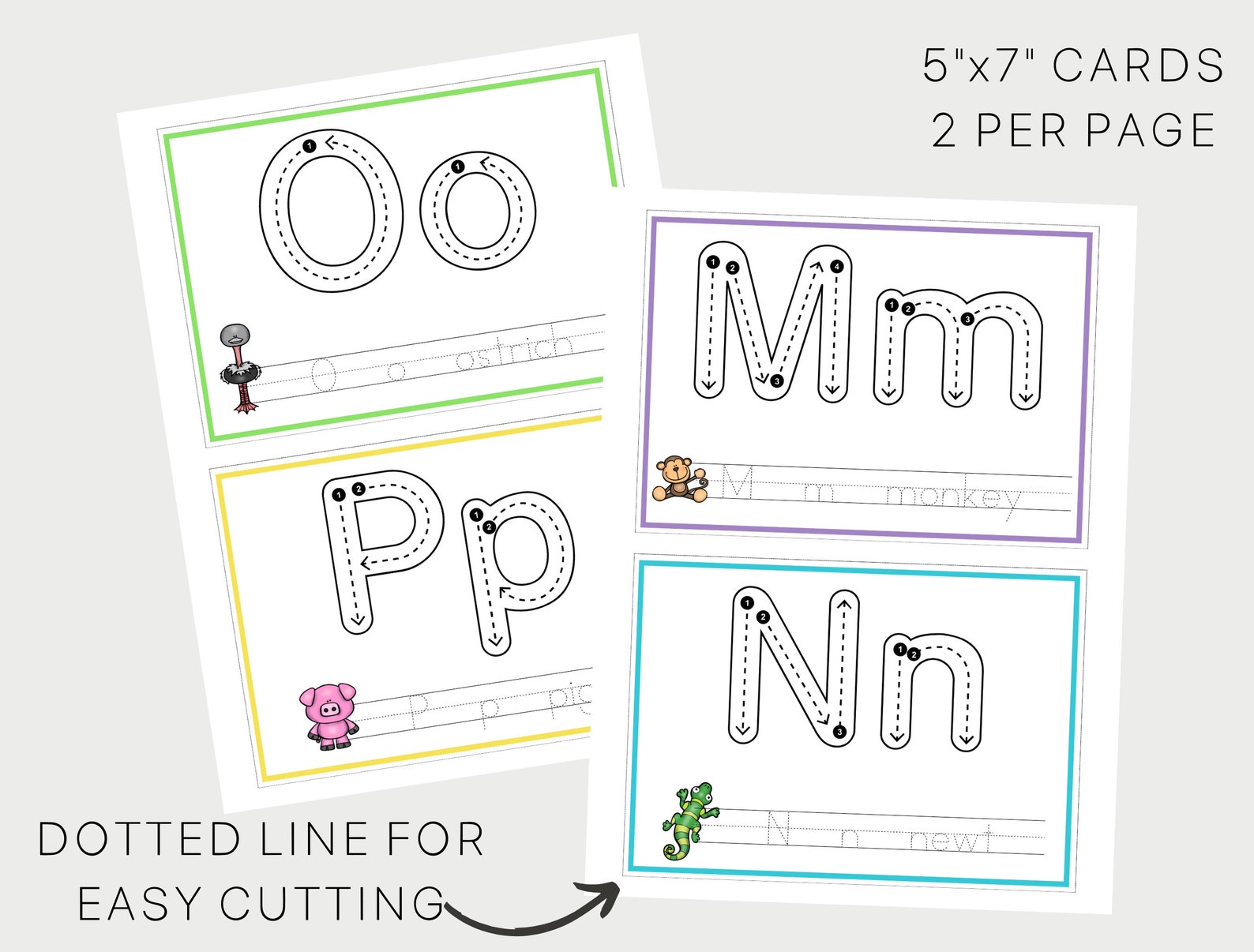 Oversized Alphabet Tracing Cards: Homeschool ABC Letter Formation ...