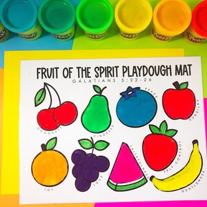 Fruit of the Spirit Playdough Mat: Galatians Activity (digital Download ...