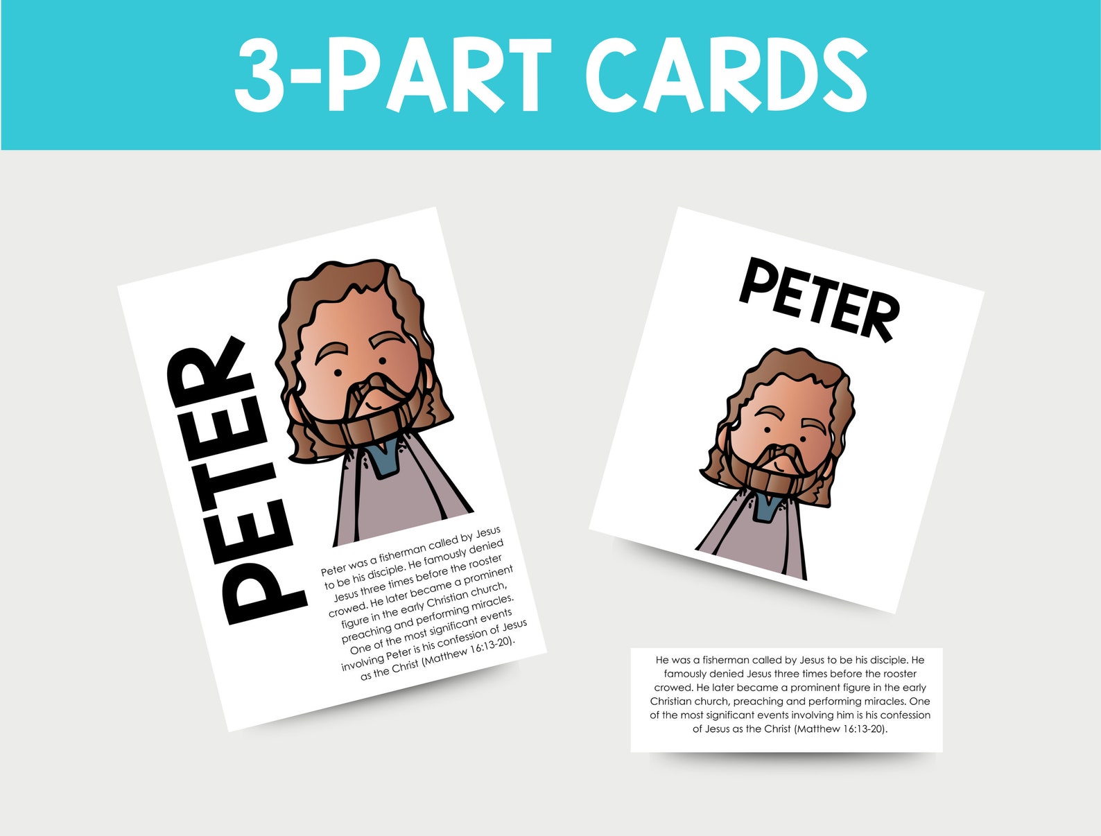 12 Disciples Bundle: Flashcards, Coloring Page, Matching Game (digital ...