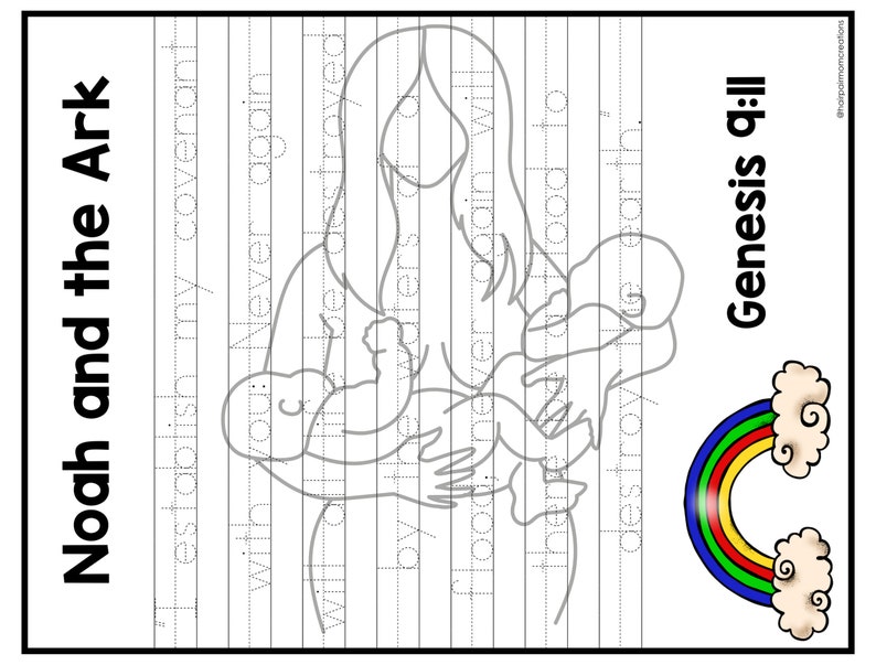 Noah's Ark, Bible Activity, Homeschool Printable, Sunday School, Kid's ...