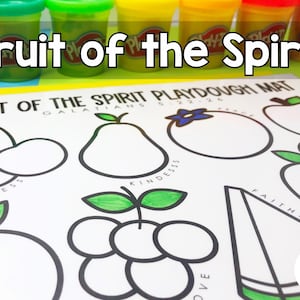 Fruit of the Spirit Playdough Mat: Galatians Activity (digital Download ...