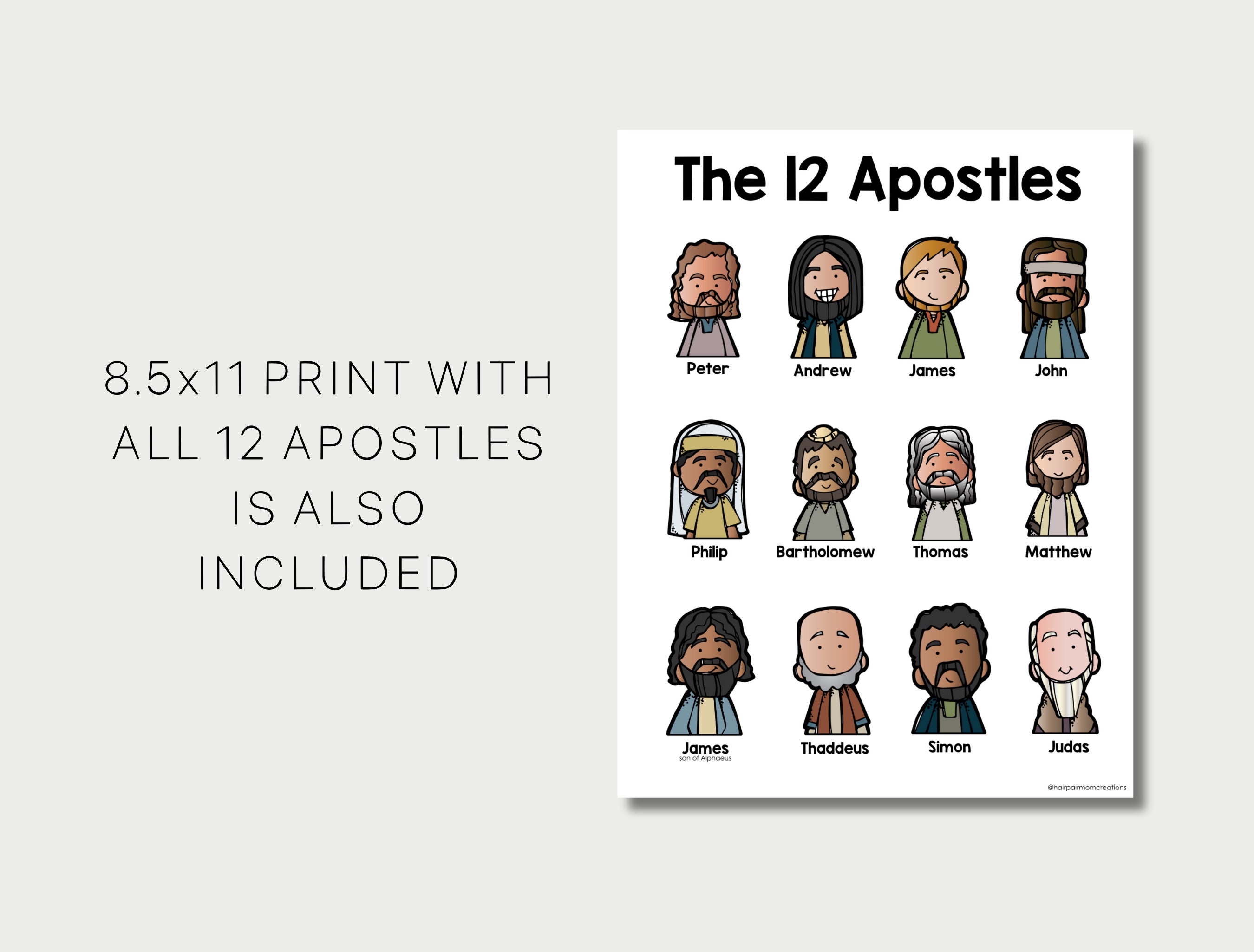 Jesus 12 Disciples Names, Printable 12 Disciples Flashcards, 12 Disciples of Jesus Facts, 12 ...