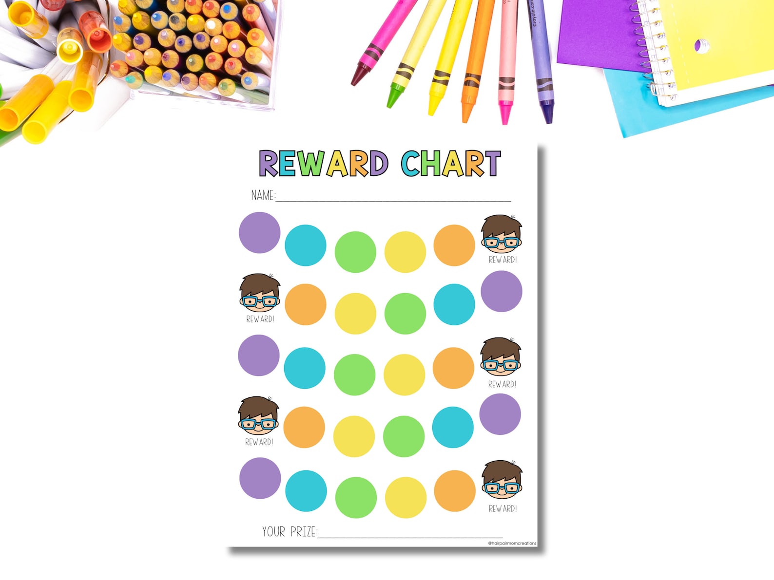 Reward Chart, Toddler Reward Chart, Reward Chart Printable, Kids ...