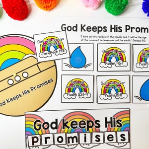 Noah's Ark Rainbow Spinner: Bible Story Craft (digital Download) - Etsy
