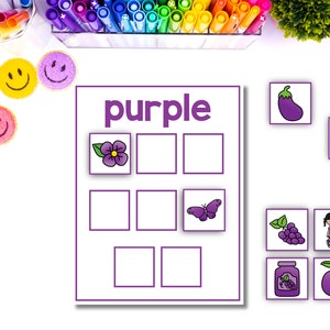 Color Matching Game, Busy Book Printable, Educational Activity ...