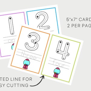 Number 1-10 Oversized Flashcards, Printable Jumbo Counting Cards, Play ...