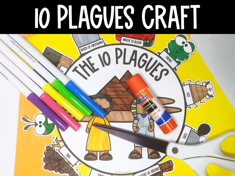 10 Plagues of Egypt, Printable Plagues of Egypt Craft, 10 Plagues ...