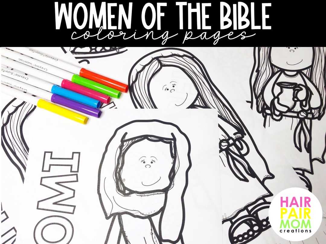 Women of the Bible Coloring Pages, Preschool Bible Verses, Sunday ...