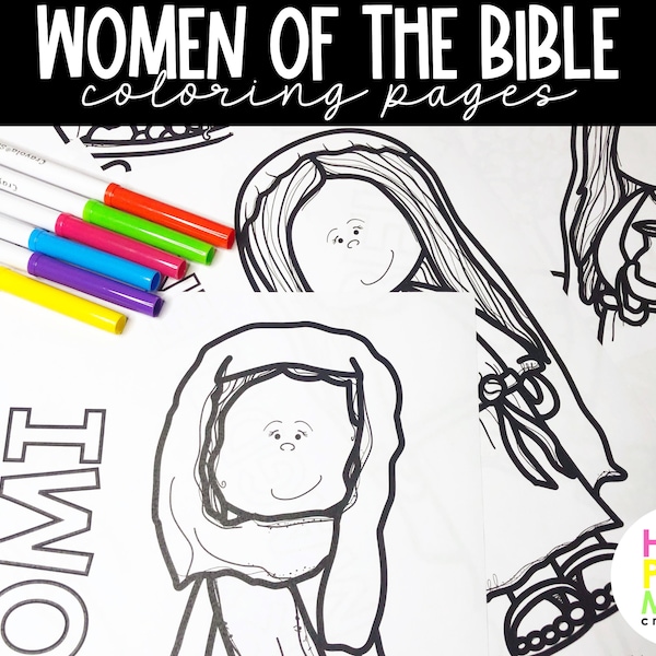 Women of the Bible Coloring Pages - Etsy
