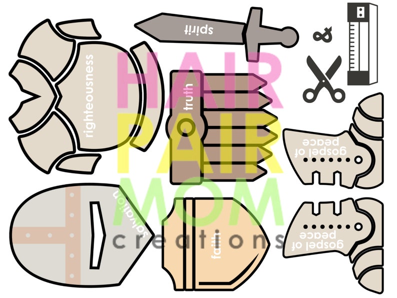 Armor of God Printable Activity, Bible Lesson, Ephesians, Sword of the ...