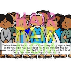 English AND Spanish Bible Verse, Exodus, Israelites Craft, Christian ...