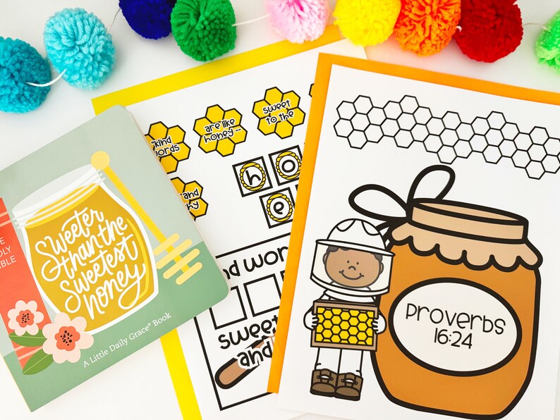 English AND Spanish Bible Verse Activity, Proverbs 16:24 - Printable ...