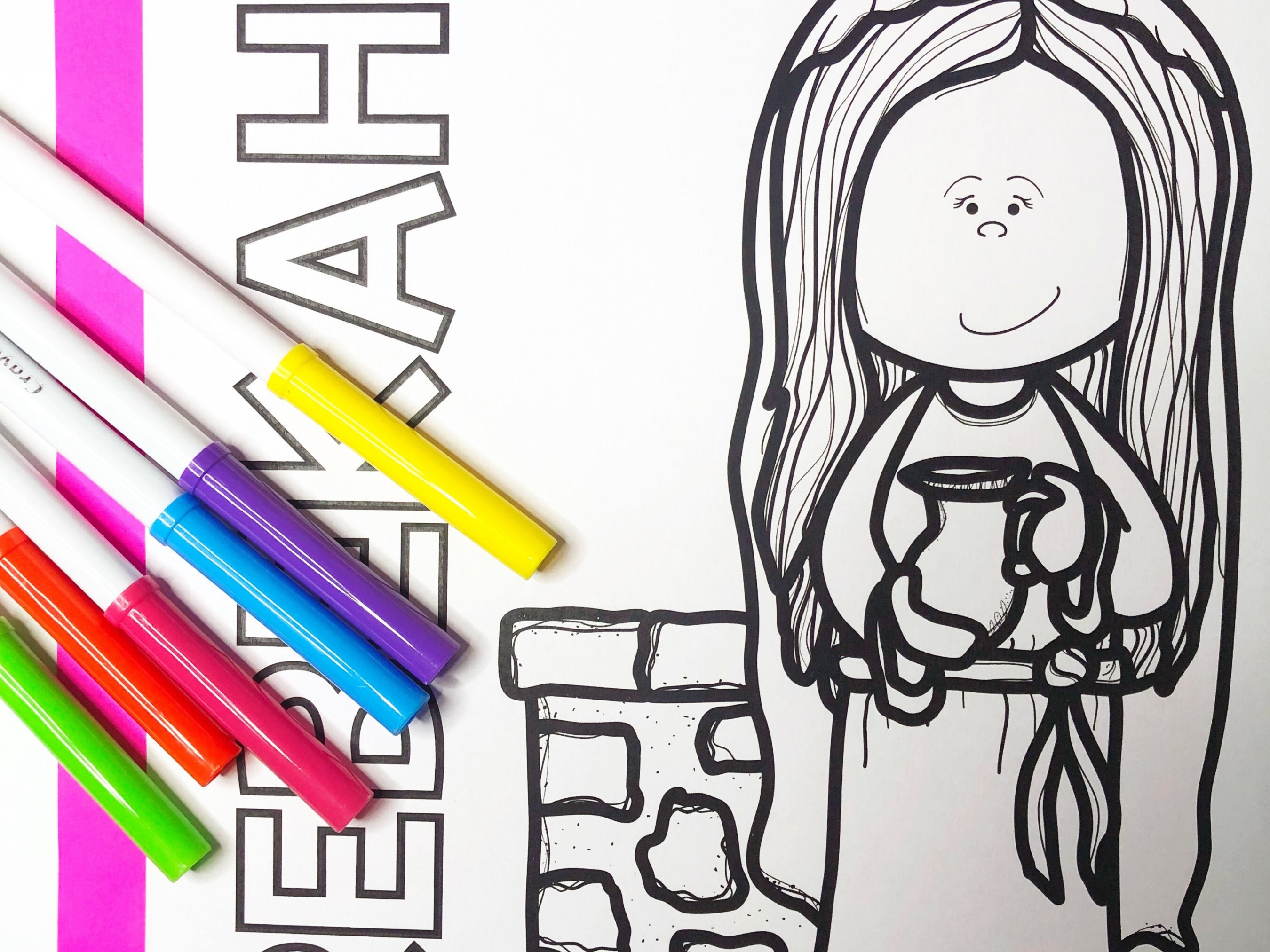 Women of the Bible Coloring Pages, Preschool Bible Verses, Sunday ...