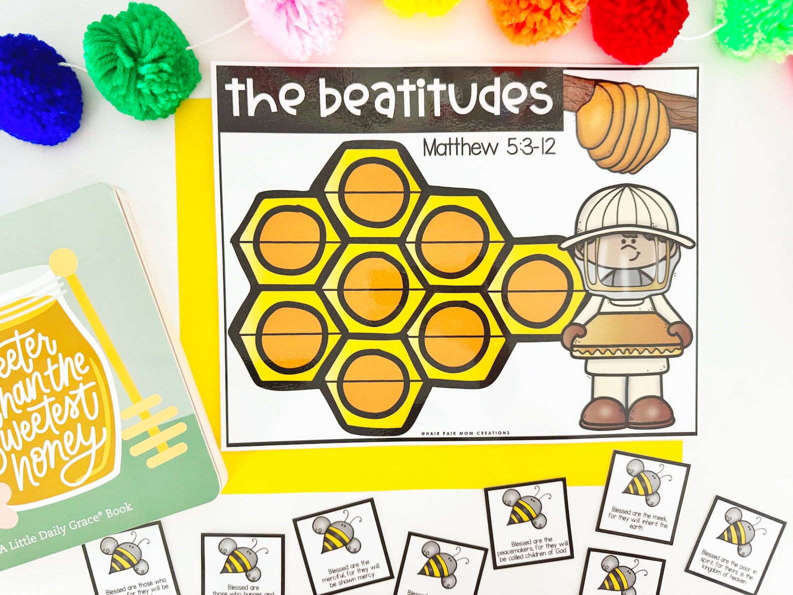 Beatitudes Bee Activity: Printable Bible Verse Game (digital Download ...