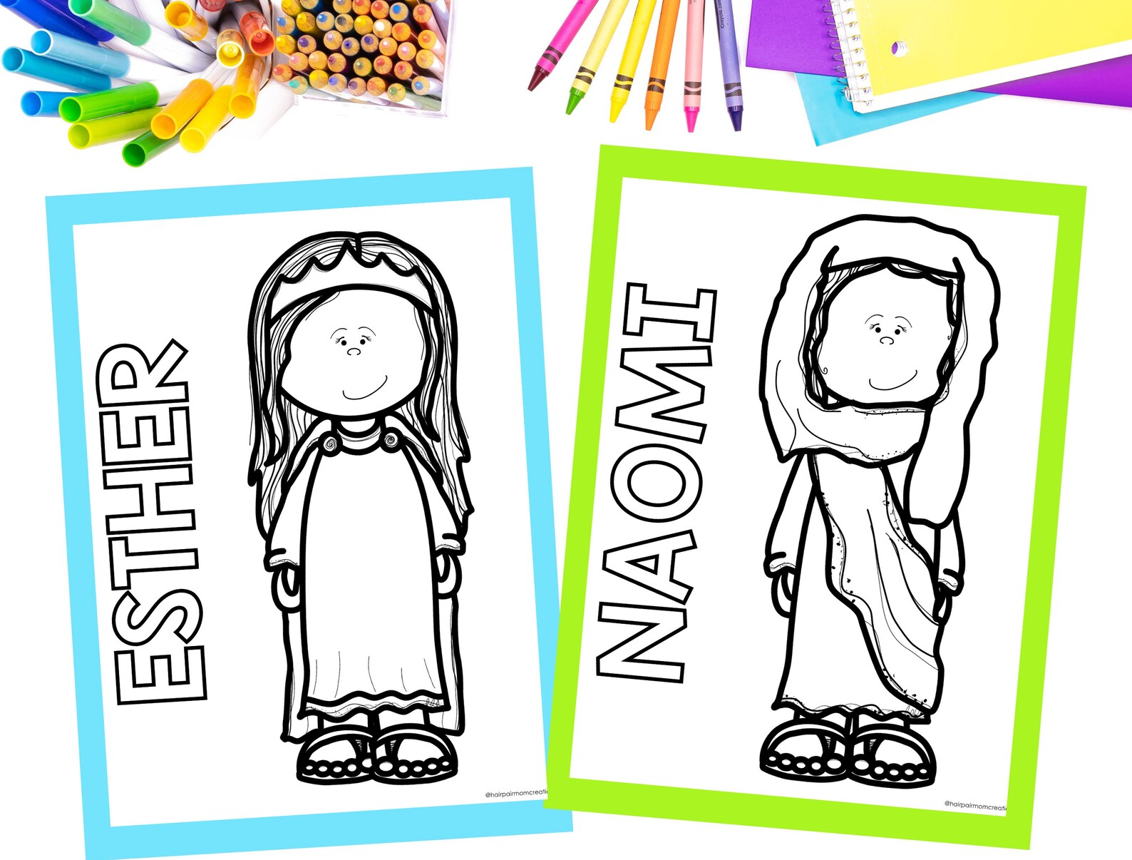 Women of the Bible Coloring Pages, Preschool Bible Verses, Sunday ...