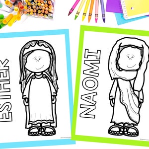 Women of the Bible Coloring Pages, Preschool Bible Verses, Sunday ...