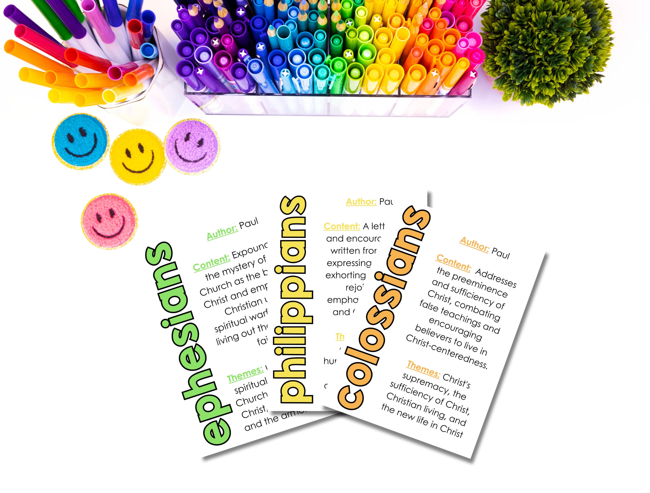 New Testament Flashcards: Rainbow Bible Study Cards (printable) - Etsy