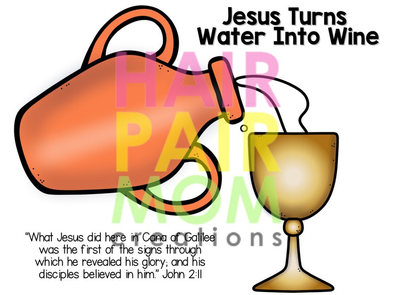 English AND Spanish Jesus Turns Water Into Wine Bible Wheel Craft for ...