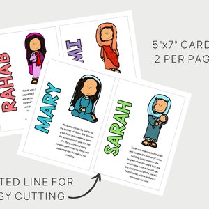 Women of the Bible Flashcards: Preschool Learning Activity (digital ...