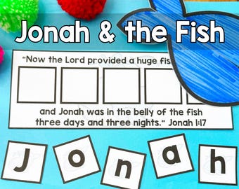 Jonah and the Whale Kids Printable Craft Template, Religious Craft ...