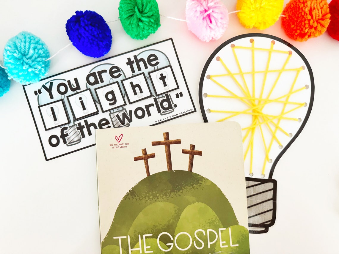 English AND Spanish Bible Verse Activity, Matthew 5:14 Light of the ...