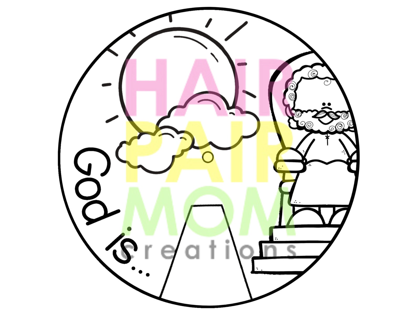 Attributes of God Coloring Wheel: Sunday School Printable (digital ...