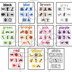 Color Matching Game, Busy Book Printable, Educational Activity ...