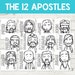 12 Apostles Coloring Pages: Bible Preschool Activity (digital Download ...