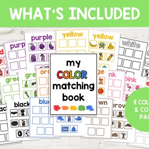 Color Matching Game, Busy Book Printable, Educational Activity ...