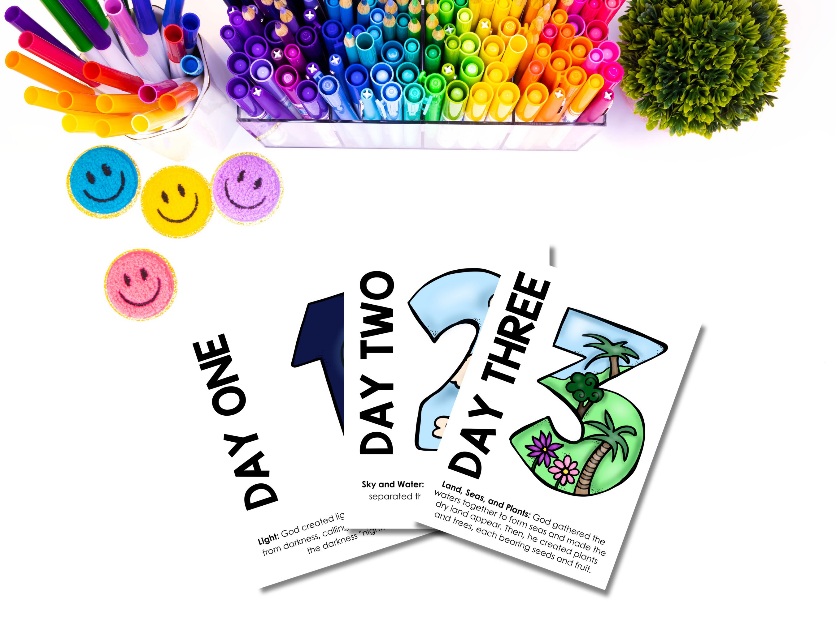 7 Days of Creation Flashcards, Genesis, Bible Study for Kids ...