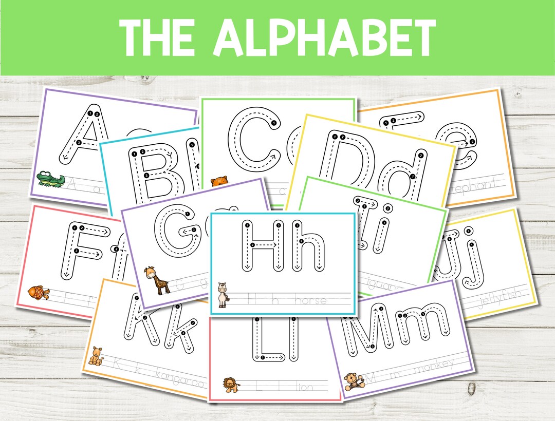 Oversized Alphabet Tracing Cards: Homeschool ABC Letter Formation ...