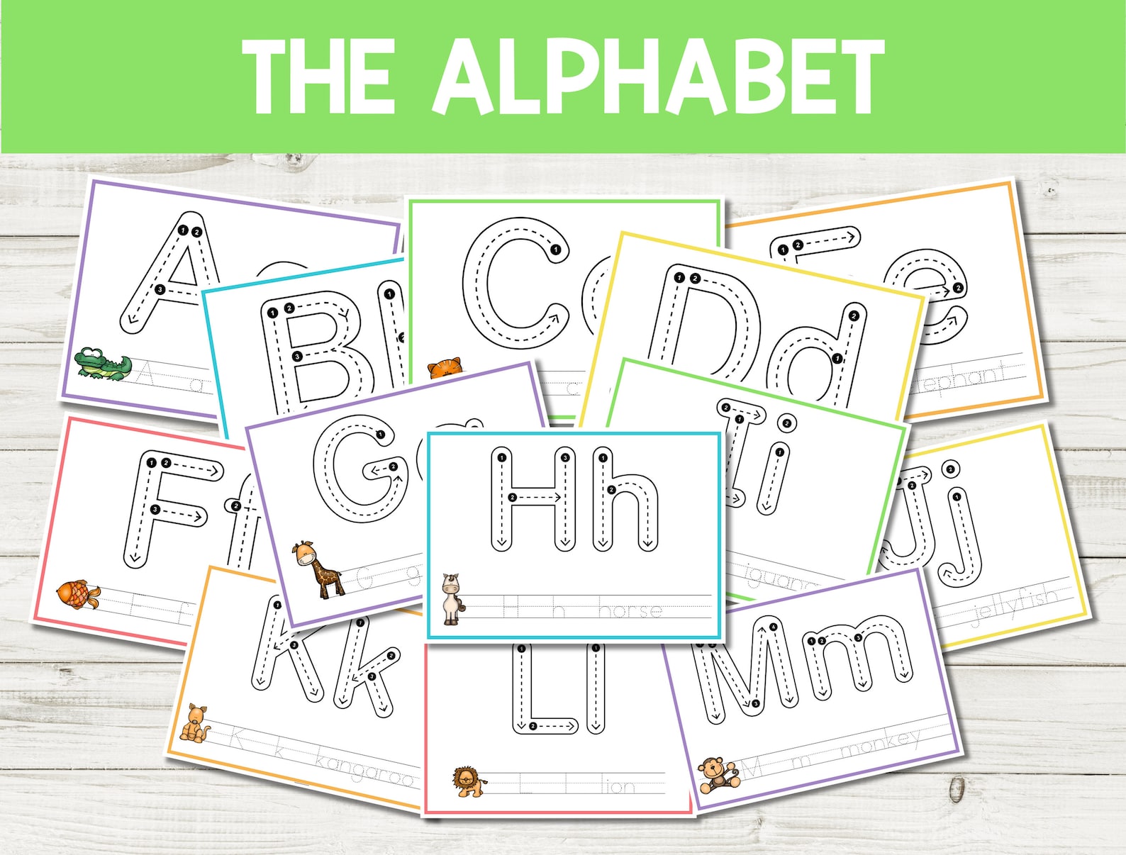 Oversized Alphabet Tracing Cards: Homeschool ABC Letter Formation ...