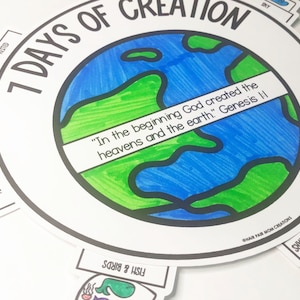 7 Days of Creation Craft: Sunday School Printable (digital Download) - Etsy