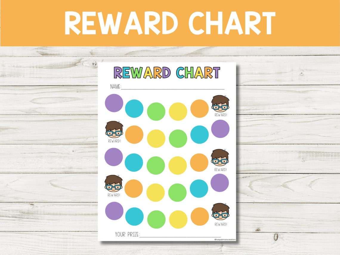 Reward Chart, Toddler Reward Chart, Reward Chart Printable, Kids ...