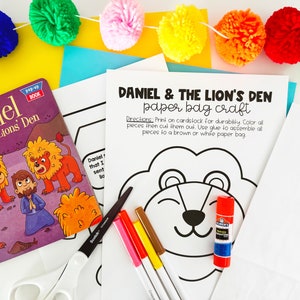 Daniel and the Lions' Den Craft: Bible Story Activity (PDF) - Etsy
