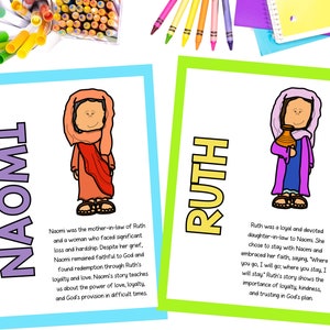 Women of the Bible Flashcards: Preschool Learning Activity (digital ...