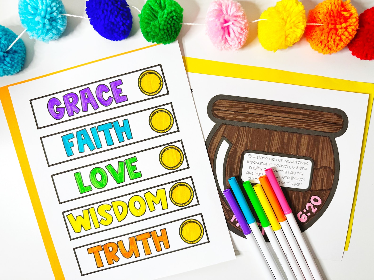 Treasures in Heaven Craft Template: Kids Printable Activity (instant ...