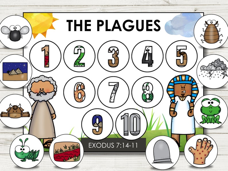 Ten Plagues of Egypt Matching Game: Bible Activity (printable PDF) - Etsy