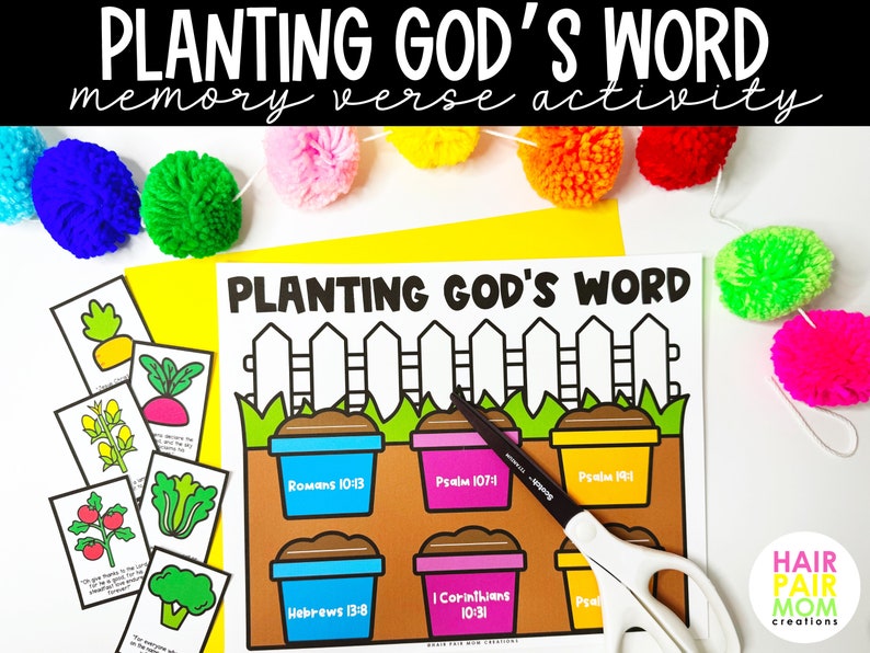 Planting God's Word, Growing in Christ, Sunday School Memory Verse ...