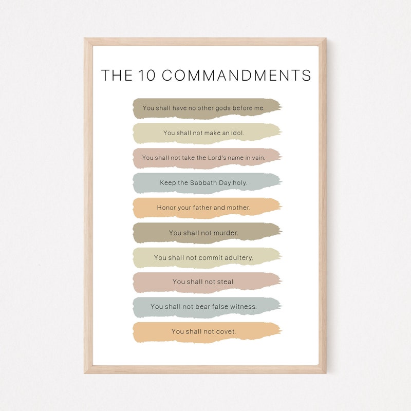 Ten Commandments Poster - Etsy