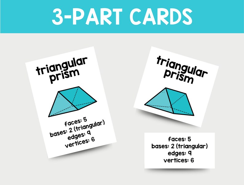 Rainbow 3D Shapes Flash Cards: Montessori Homeschool Printable (digital ...