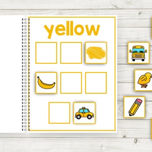 Color Matching Game, Busy Book Printable, Educational Activity ...
