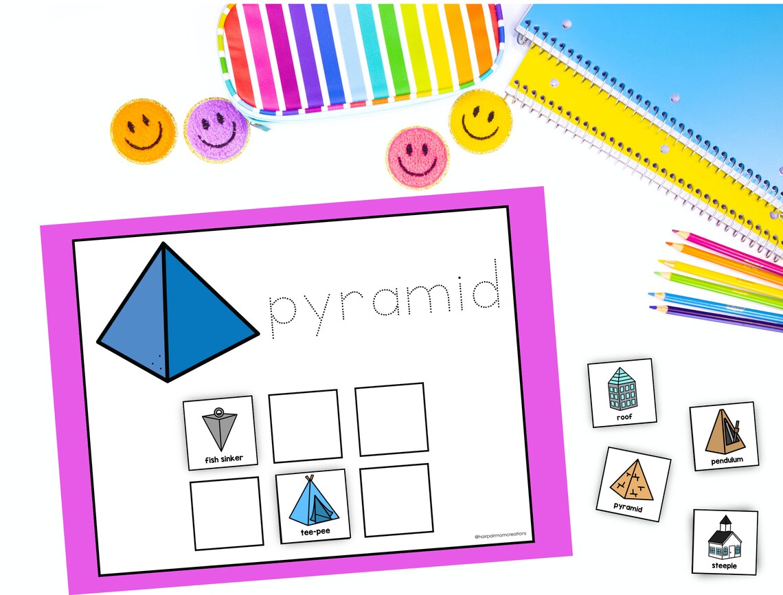 3D Shapes Matching Game: Preschool Printable Activity (digital Download ...