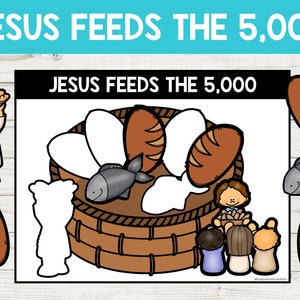 Jesus Feeds 5000 Busy Book Activity: Sunday School Craft (digital ...