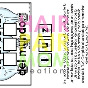 English AND Spanish Bible Verse Activity, Matthew 5:14 - Light of the ...