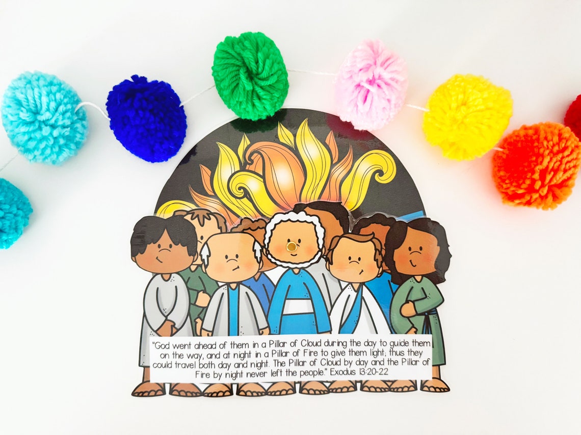 Exodus Israelites Craft: Pillar of Cloud and Fire Coloring Wheel ...