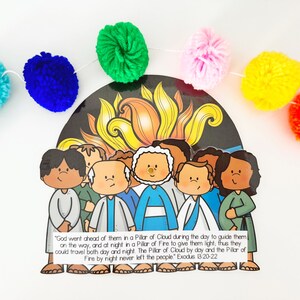 Exodus Israelites Craft: Pillar of Cloud and Fire Coloring Wheel ...